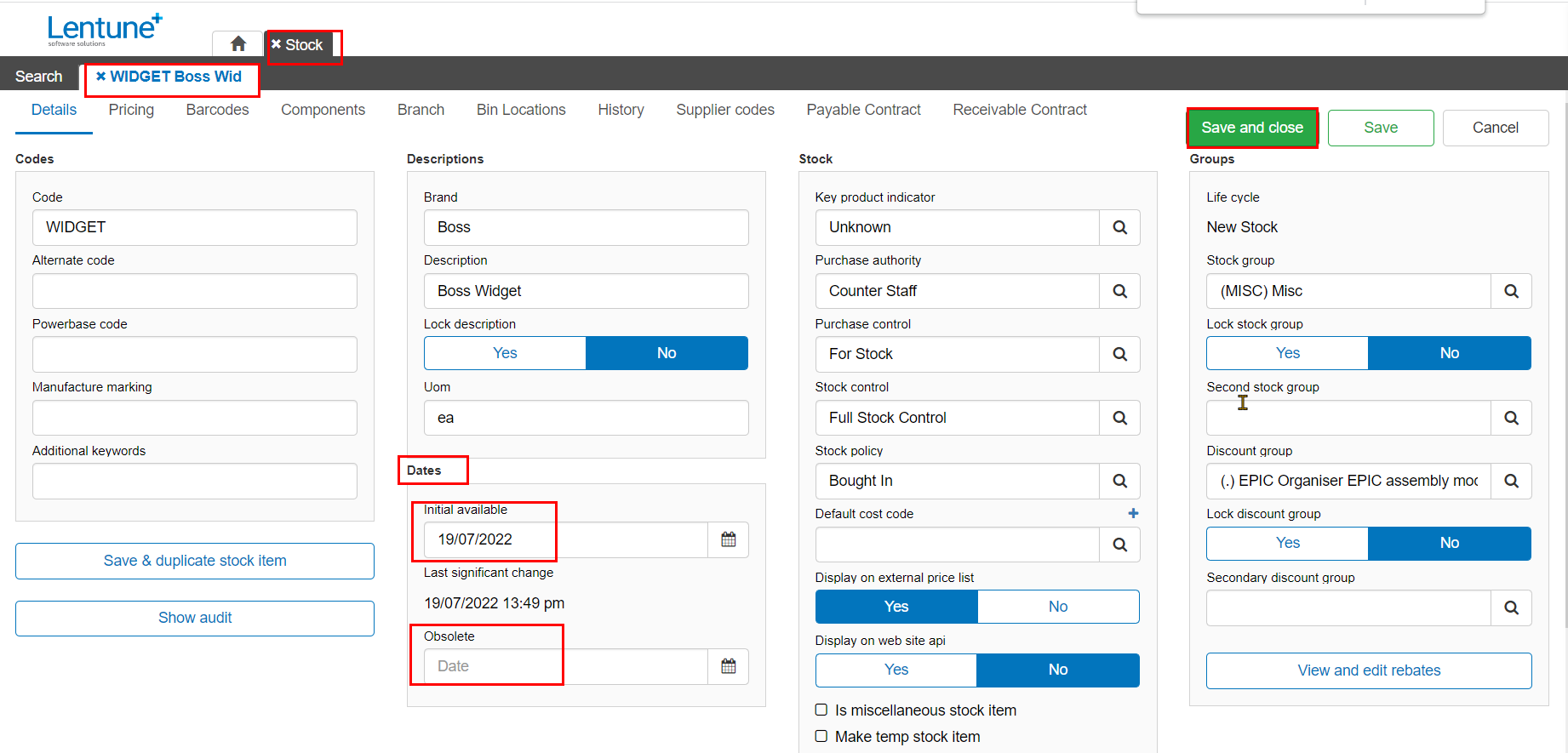 Updating your Stock records using Life Cycle Codes and Stock Dates ...