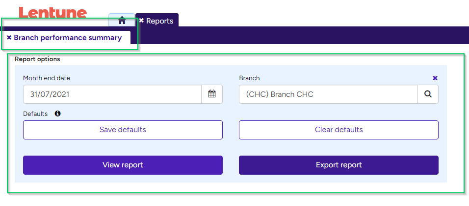 Receivable Branch Reports for monthly analysis: Branch Performance ...
